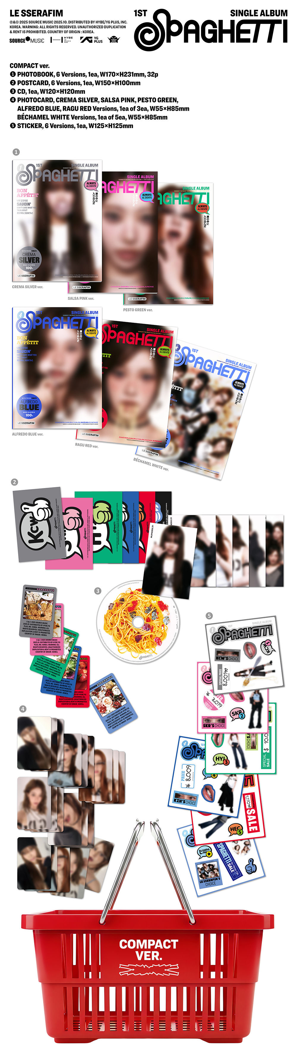 LE SSERAFIM - SPAGHETTI - COMPACT VER. EUNCHAE